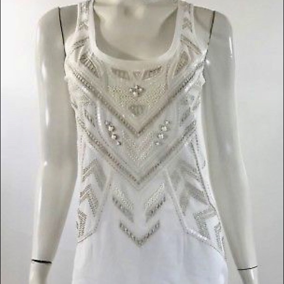Express | Tops | Nwt White Embroidered Express Tank In Womens | Poshmark